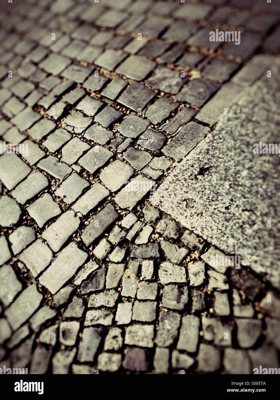 Three types of pavement Stock Photo - Alamy