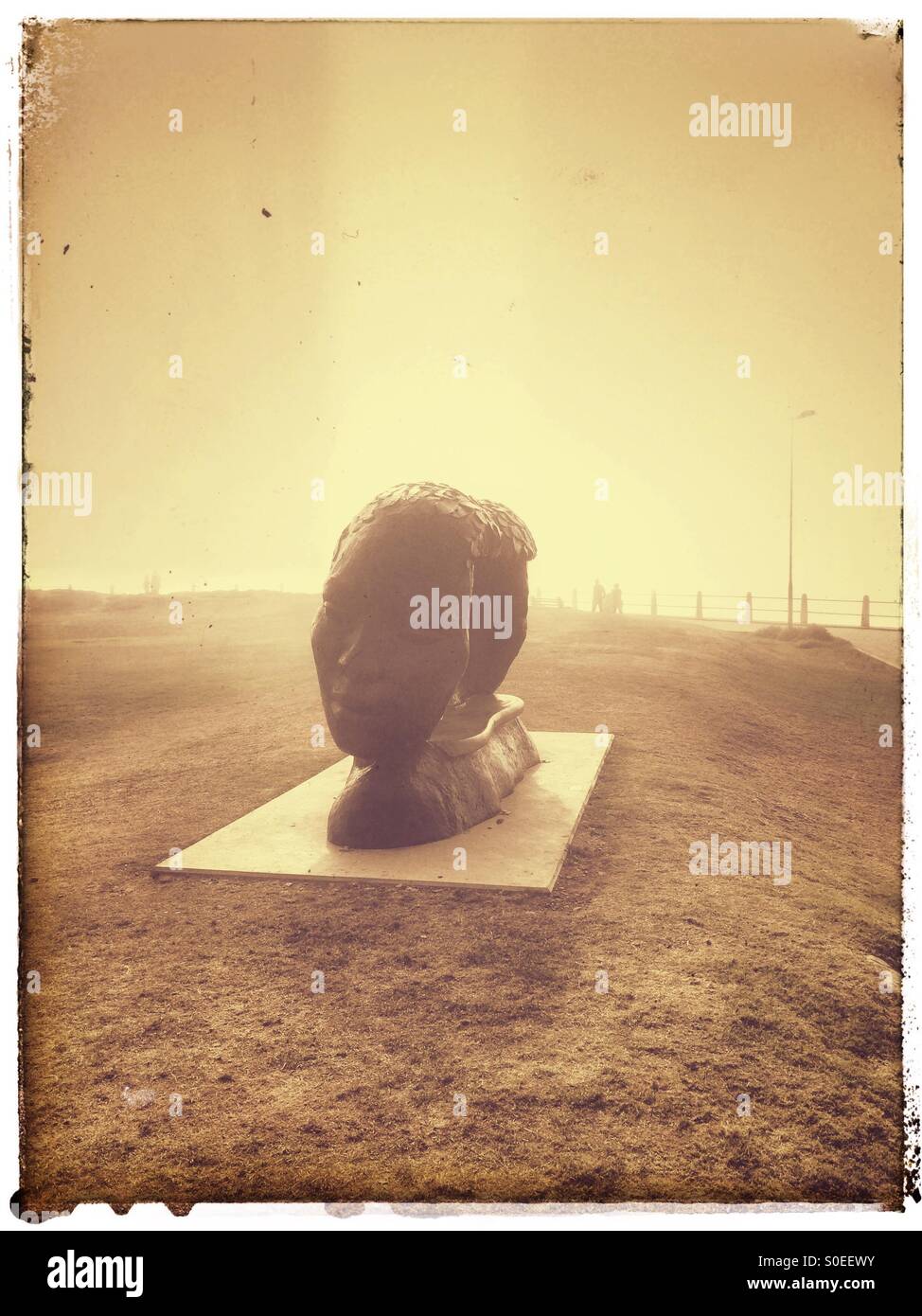 Public sculpture "Morphous " by artist Lionel Smit on the Mouille Point ...