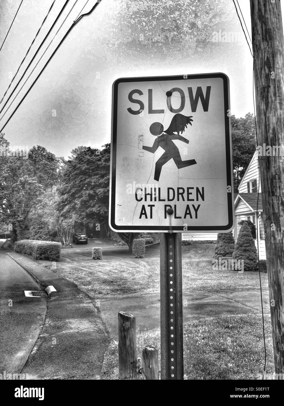 Children at play sign Stock Photo - Alamy