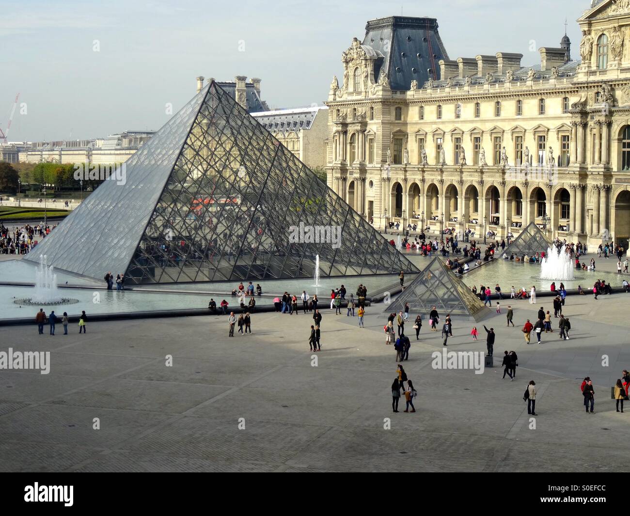 Louvre museum and pyramids hi-res stock photography and images - Alamy