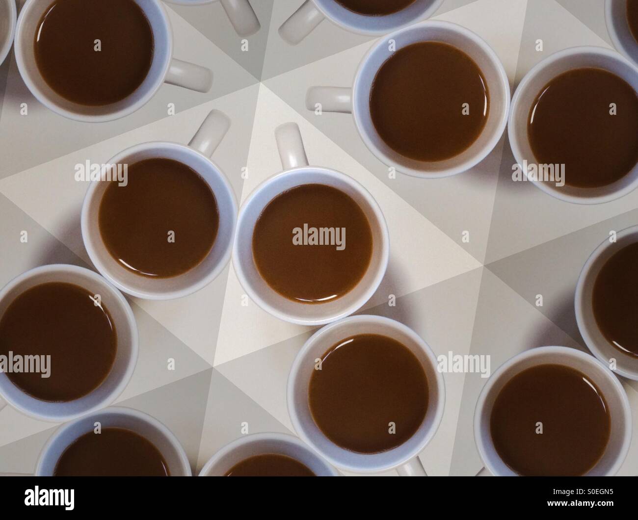 An infinite amount of coffee mugs representing endless refills, all you ...