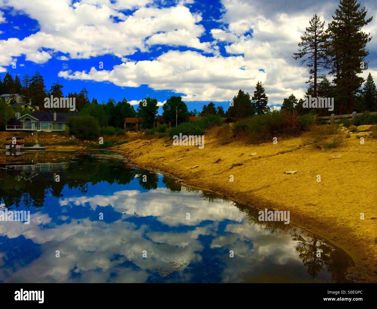 Big Bear Lake reflection Stock Photo - Alamy