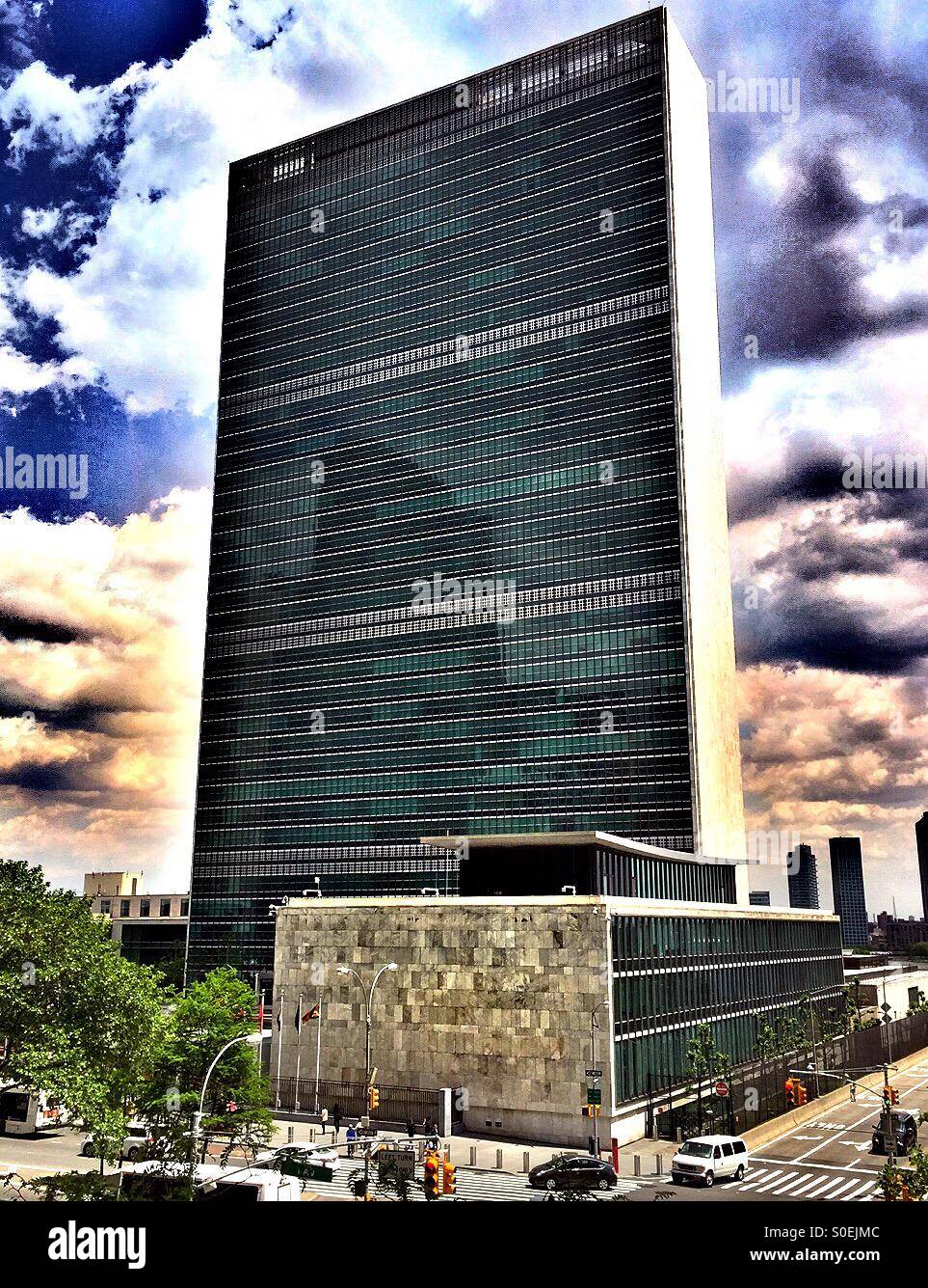 United Nations Headquarters building NYC Stock Photo - Alamy