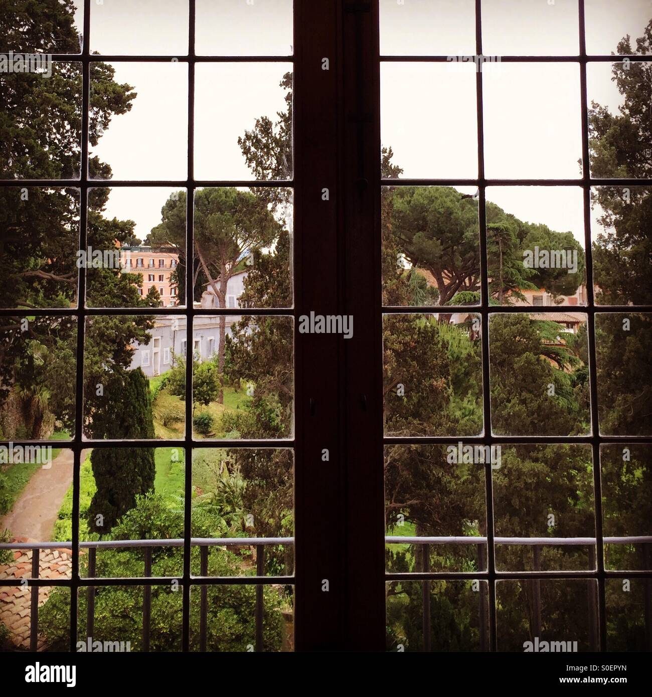 Window with view of Rome Stock Photo - Alamy