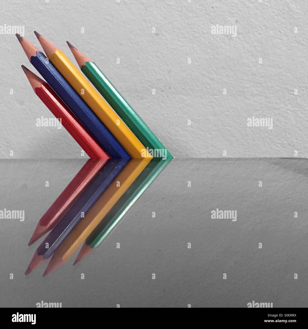Color Pencil Reflection Stock Photo - Alamy