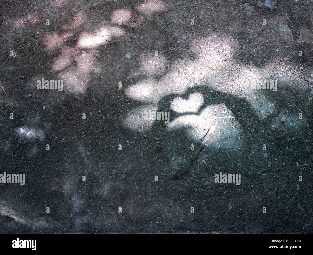 Hands forming heart shape shadow Stock Photo - Alamy
