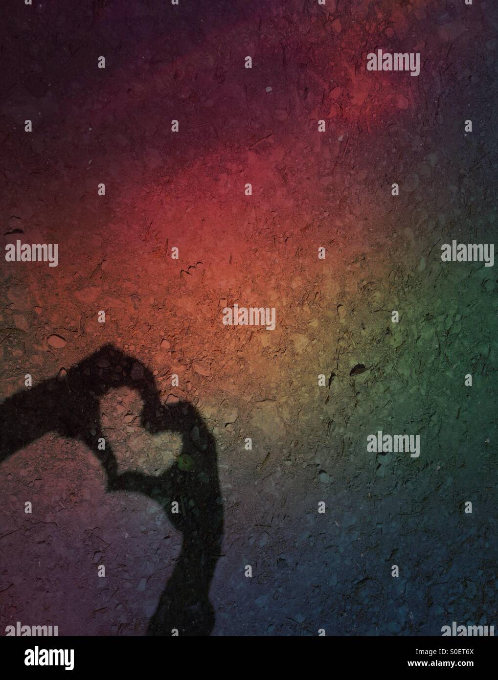 Hands forming heart shape shadow Stock Photo - Alamy