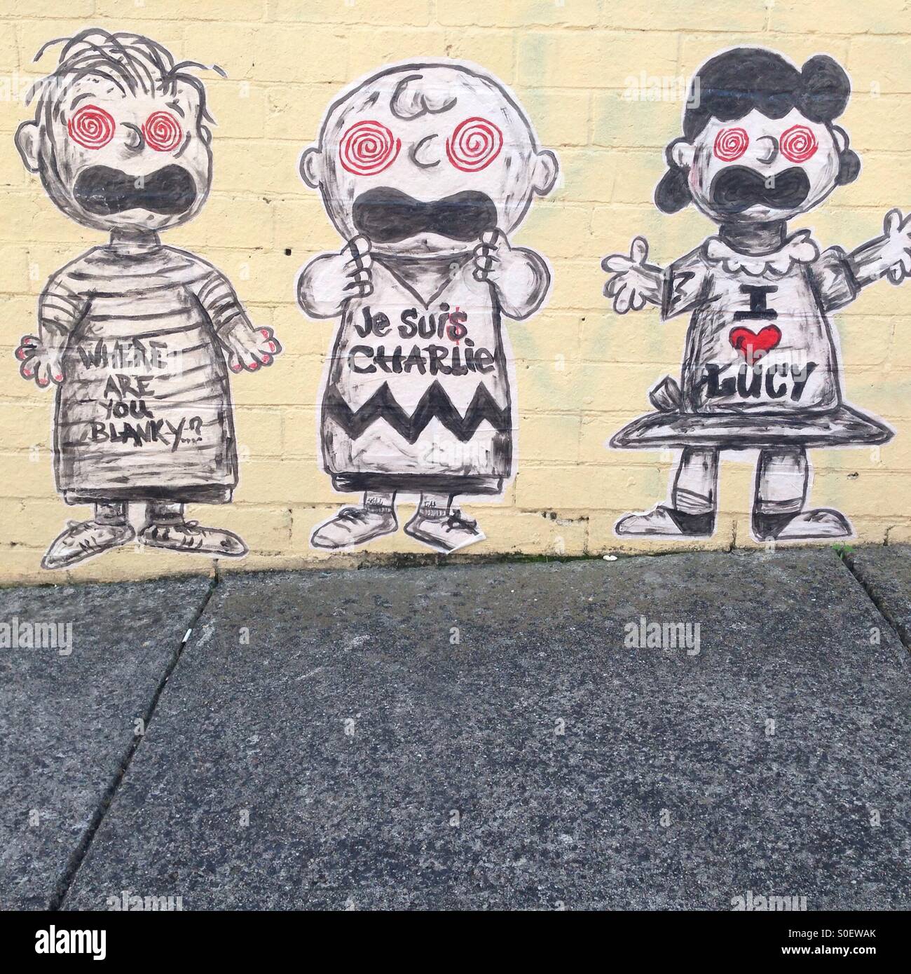 Cartoon street art peanuts Stock Photo - Alamy