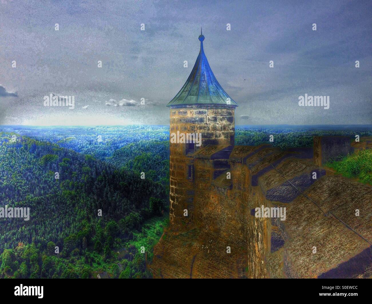 Old castle in the forest Stock Photo - Alamy