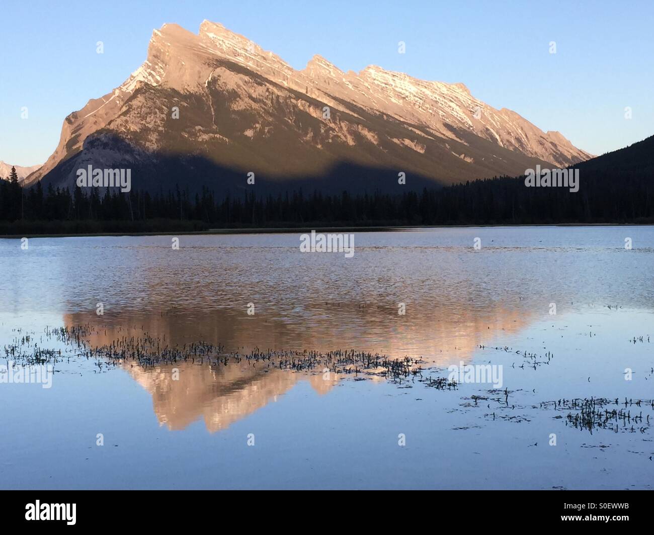 Mount Rundle at Vermillion Lakes Stock Photo - Alamy