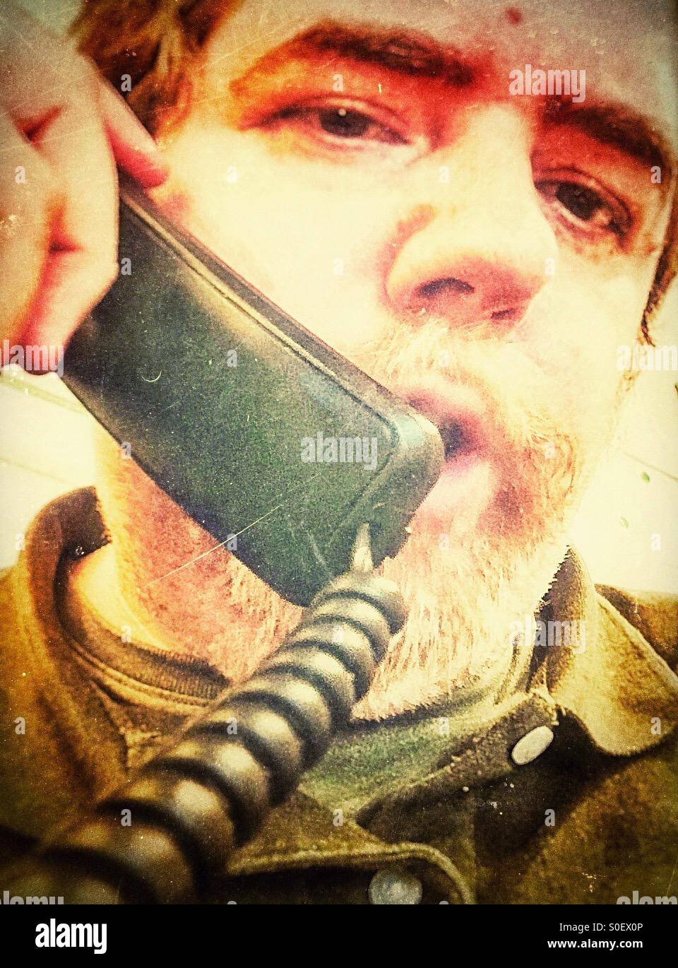 On the phone Stock Photo - Alamy