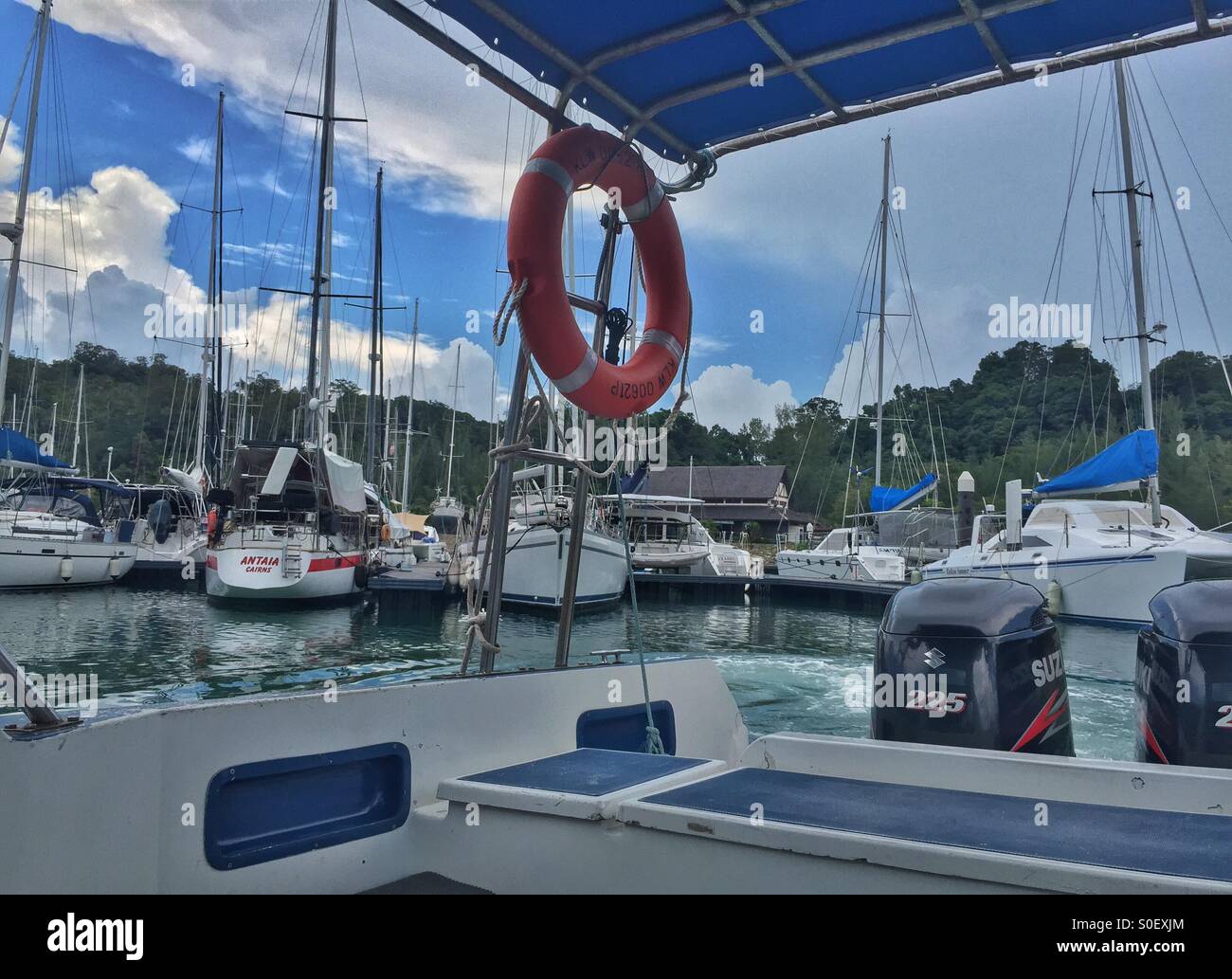 Luxury boat parked dock hi-res stock photography and images - Alamy