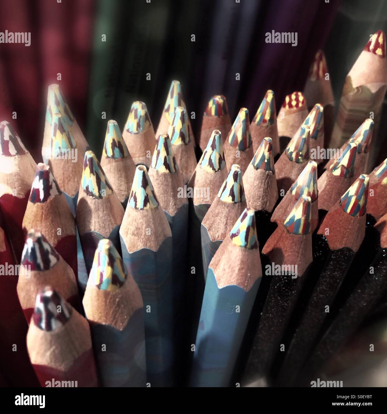 Multicolor coloring pencils Stock Photo - Alamy