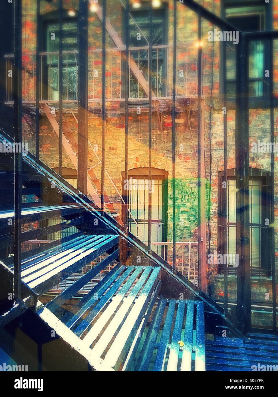 Fire escape stairs wrought iron hi-res stock photography and images - Alamy