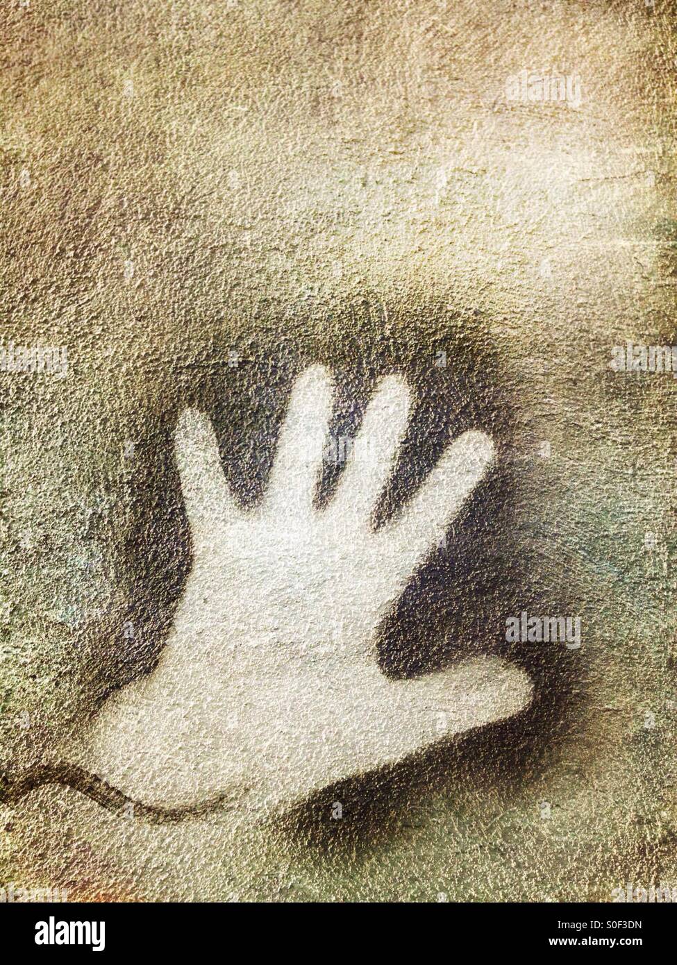 Hand stencil hi-res stock photography and images - Alamy