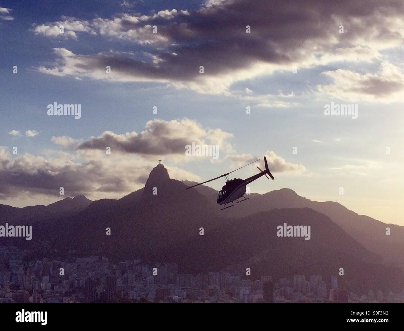 Helicopter in Rio de Janeiro Stock Photo - Alamy