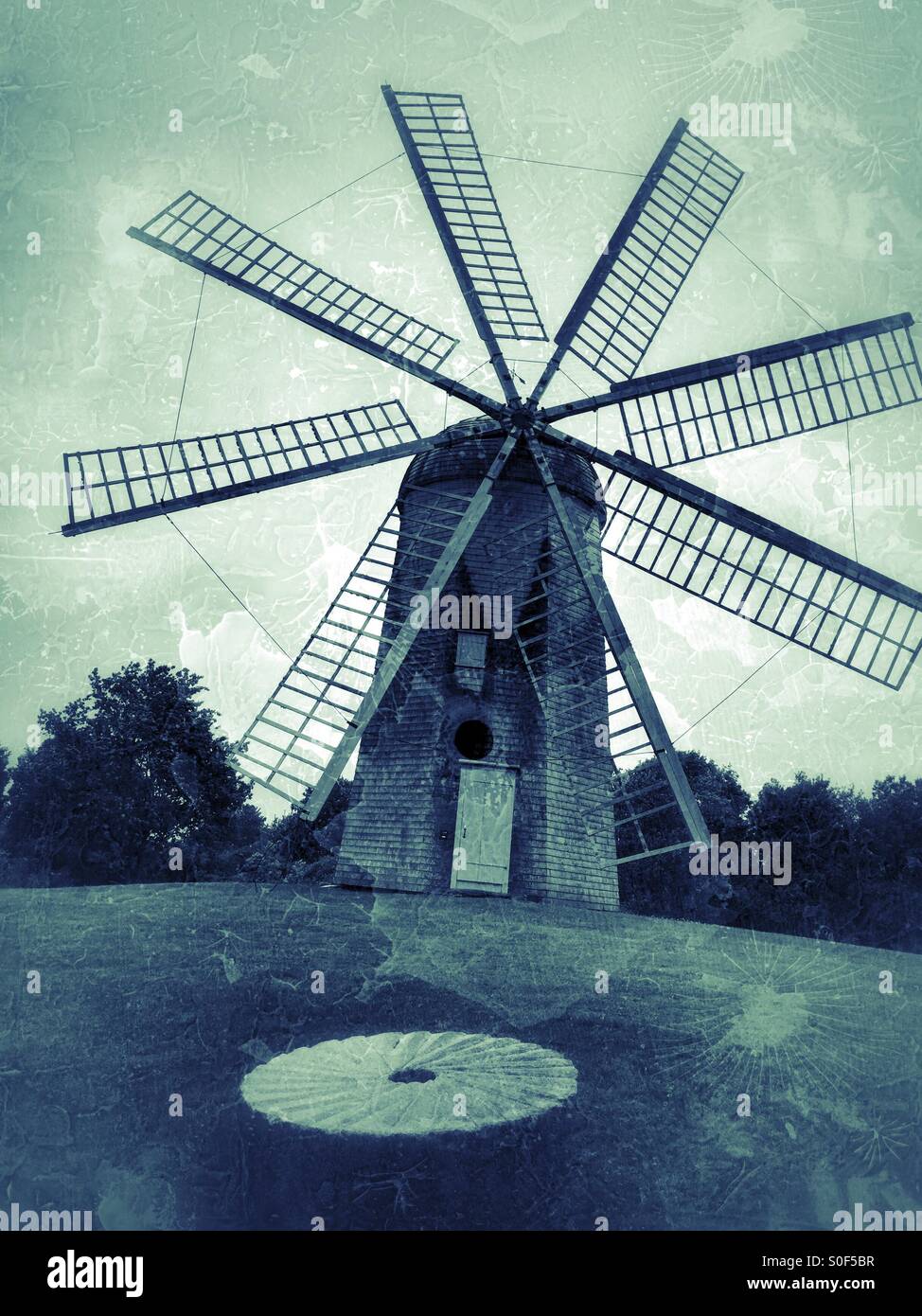 Windmill built in 1810 for grinding grains Stock Photo - Alamy