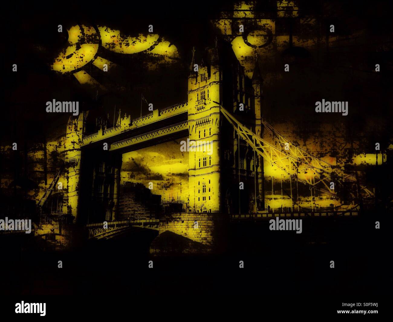 View of Tower Bridge, London Borough of Tower Hamlets, Central London ...