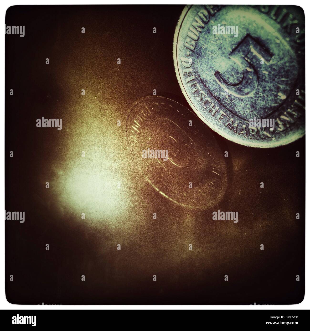 Five German Marks Stock Photo - Alamy