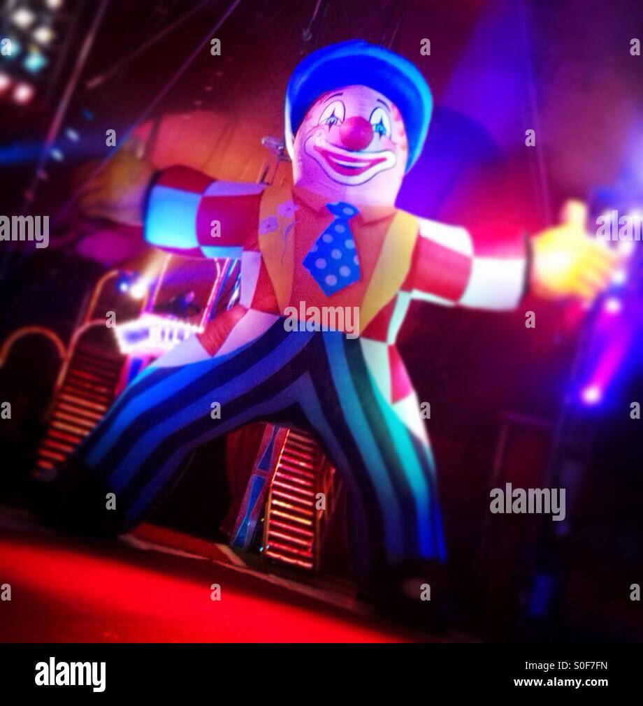 Inflatable clown outside circus Stock Photo - Alamy