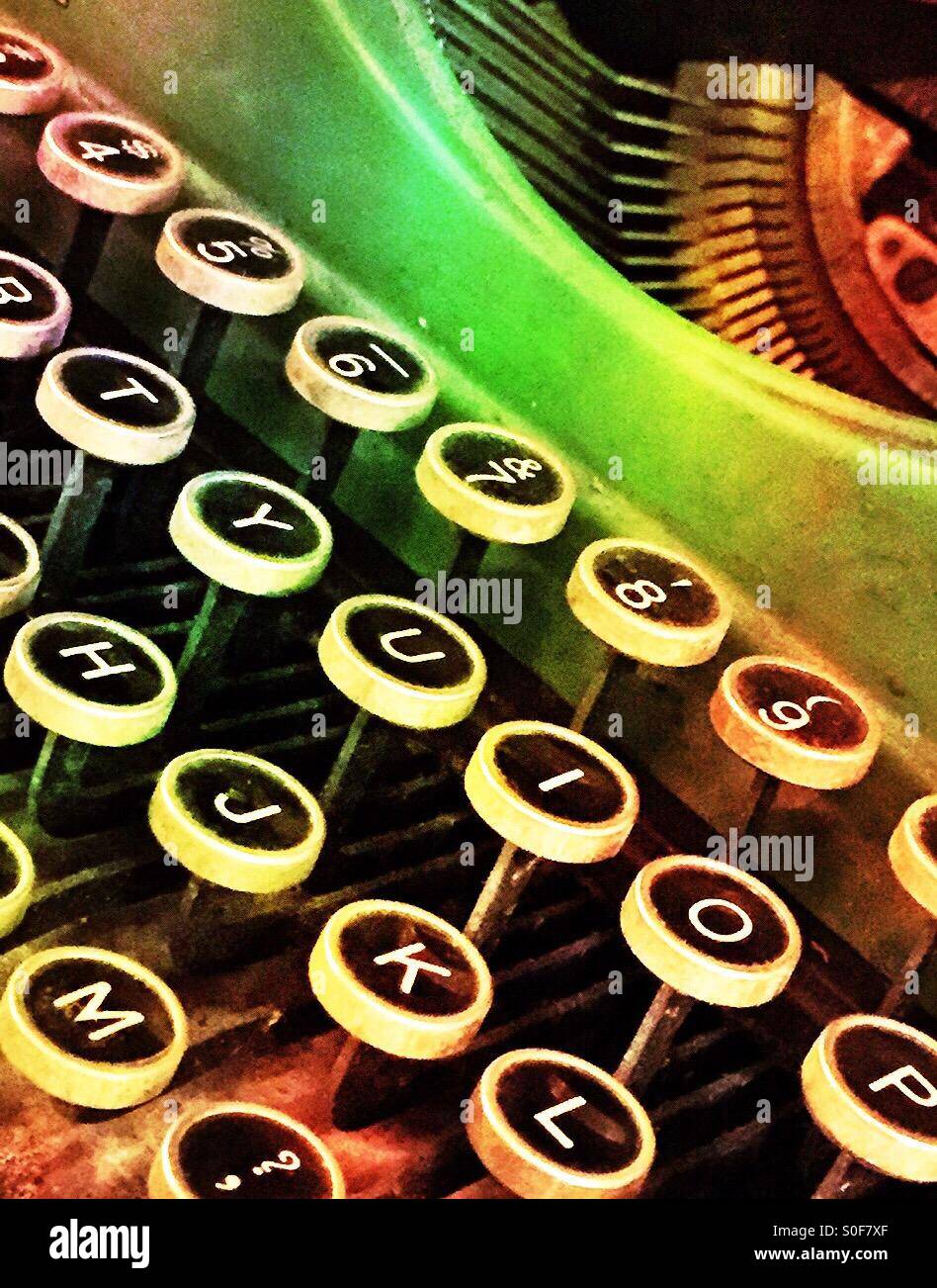 Vintage typewriter keyboard Stock Photo - Alamy