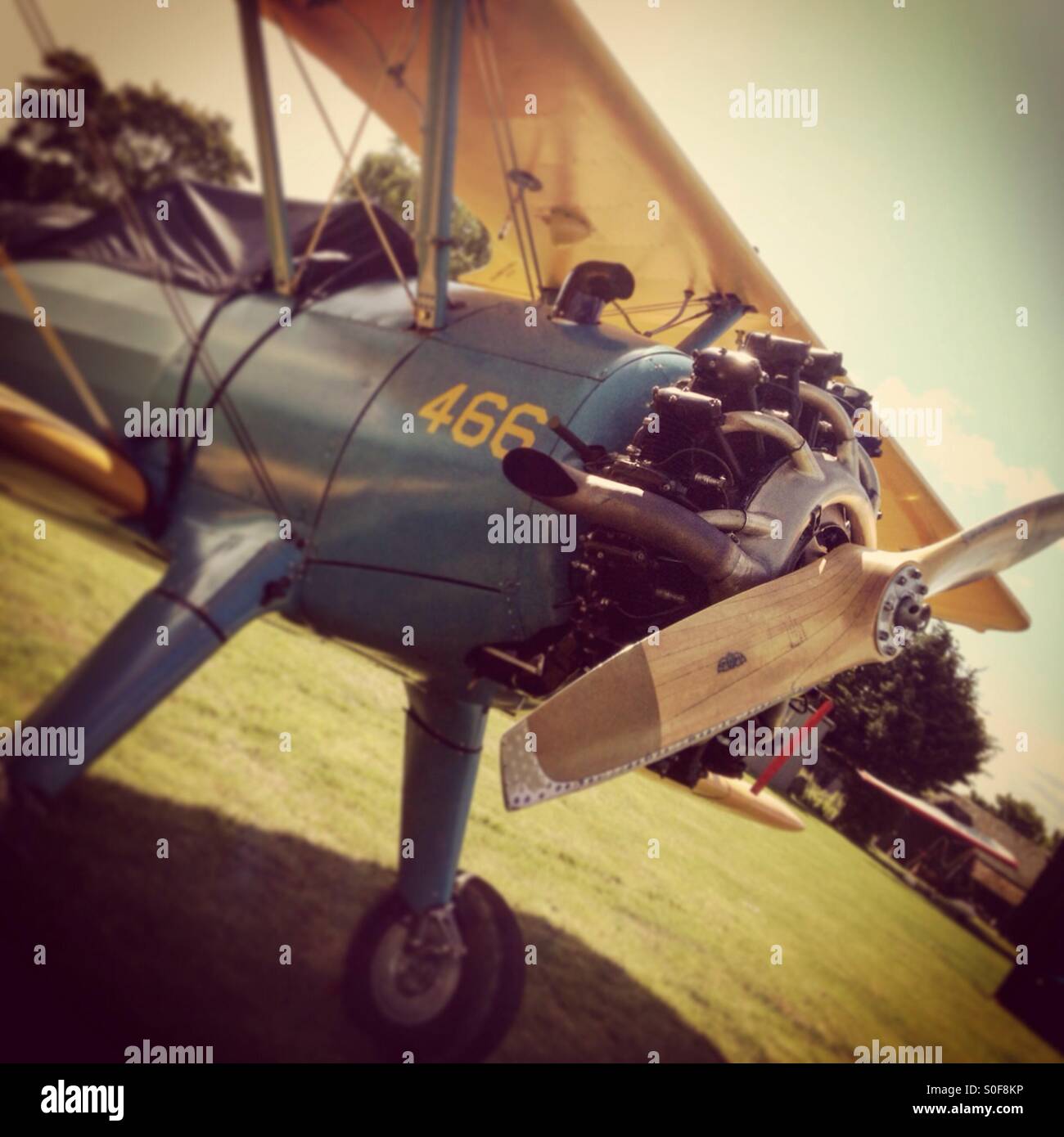 Boeing Stearman biplane Stock Photo - Alamy