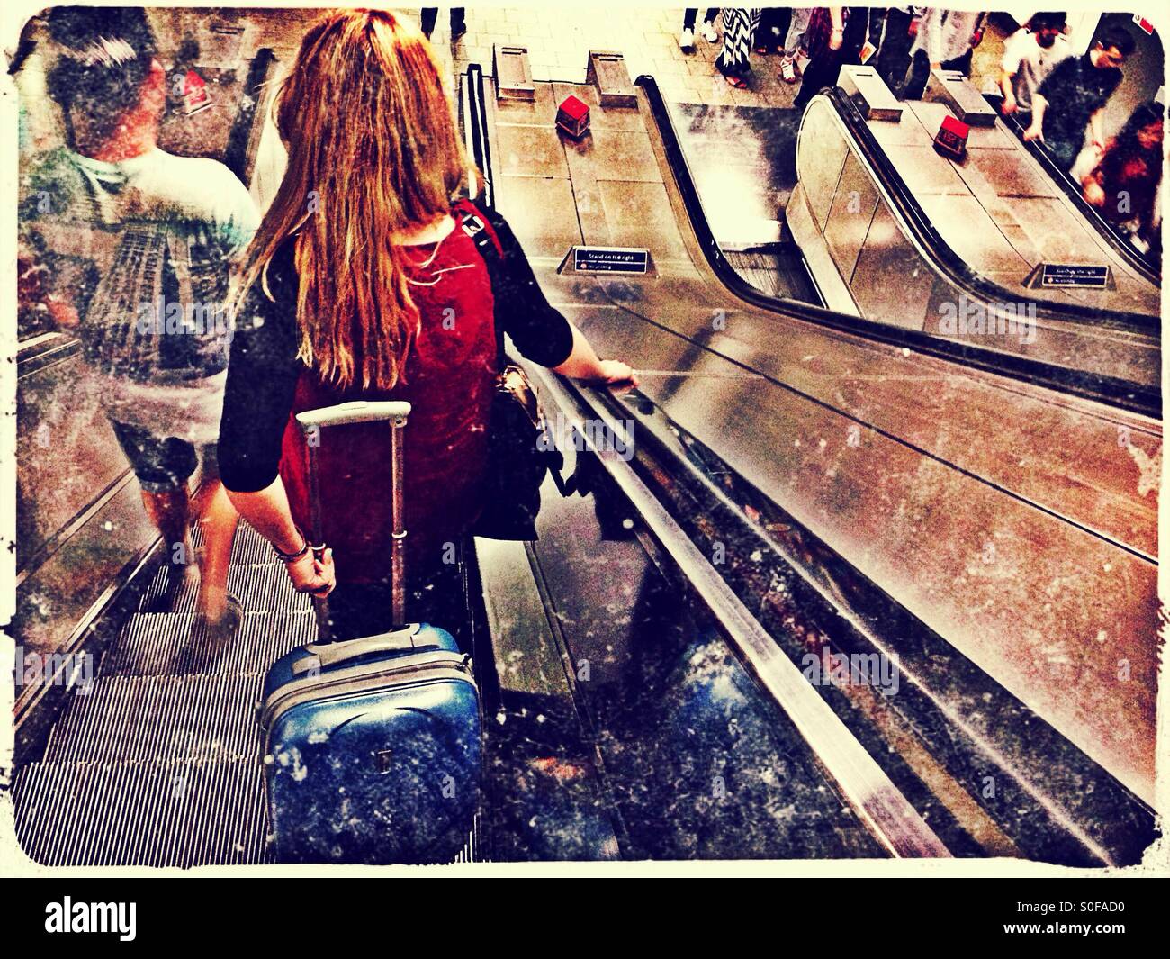 Kings Cross Station Escalators High Resolution Stock Photography and ...