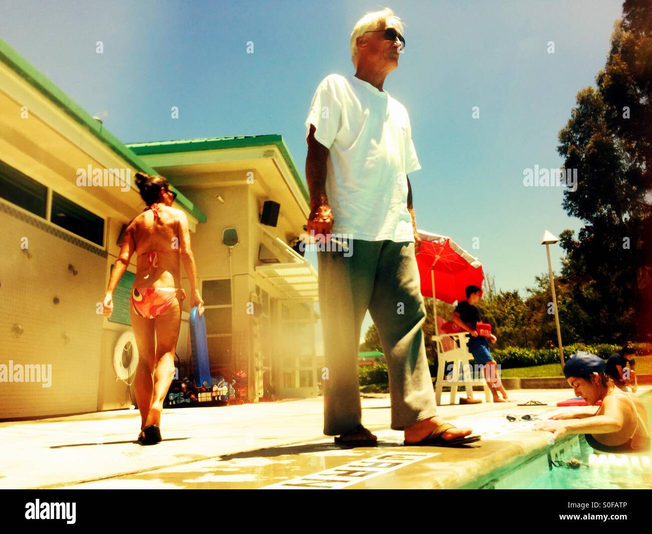 The pool scene. San Francisco Bay Area. USA Stock Photo - Alamy