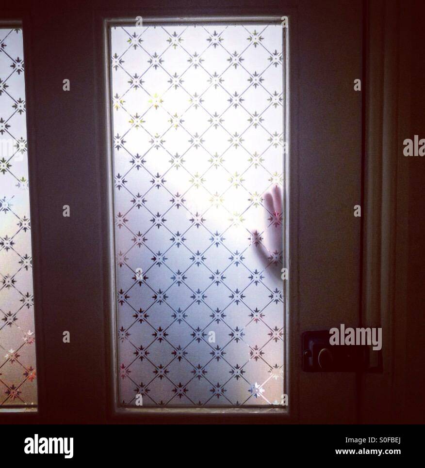 Hand at door Stock Photo - Alamy