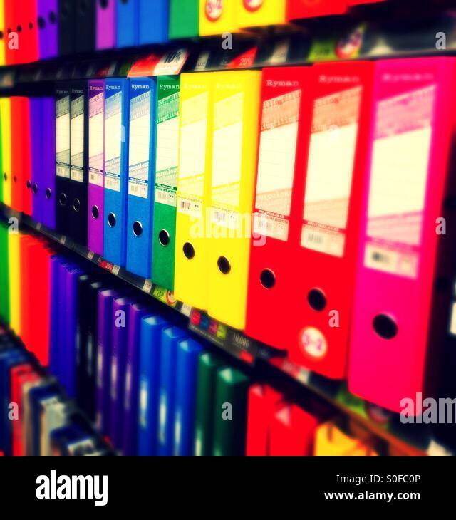 Colouredfiles hi-res stock photography and images - Alamy