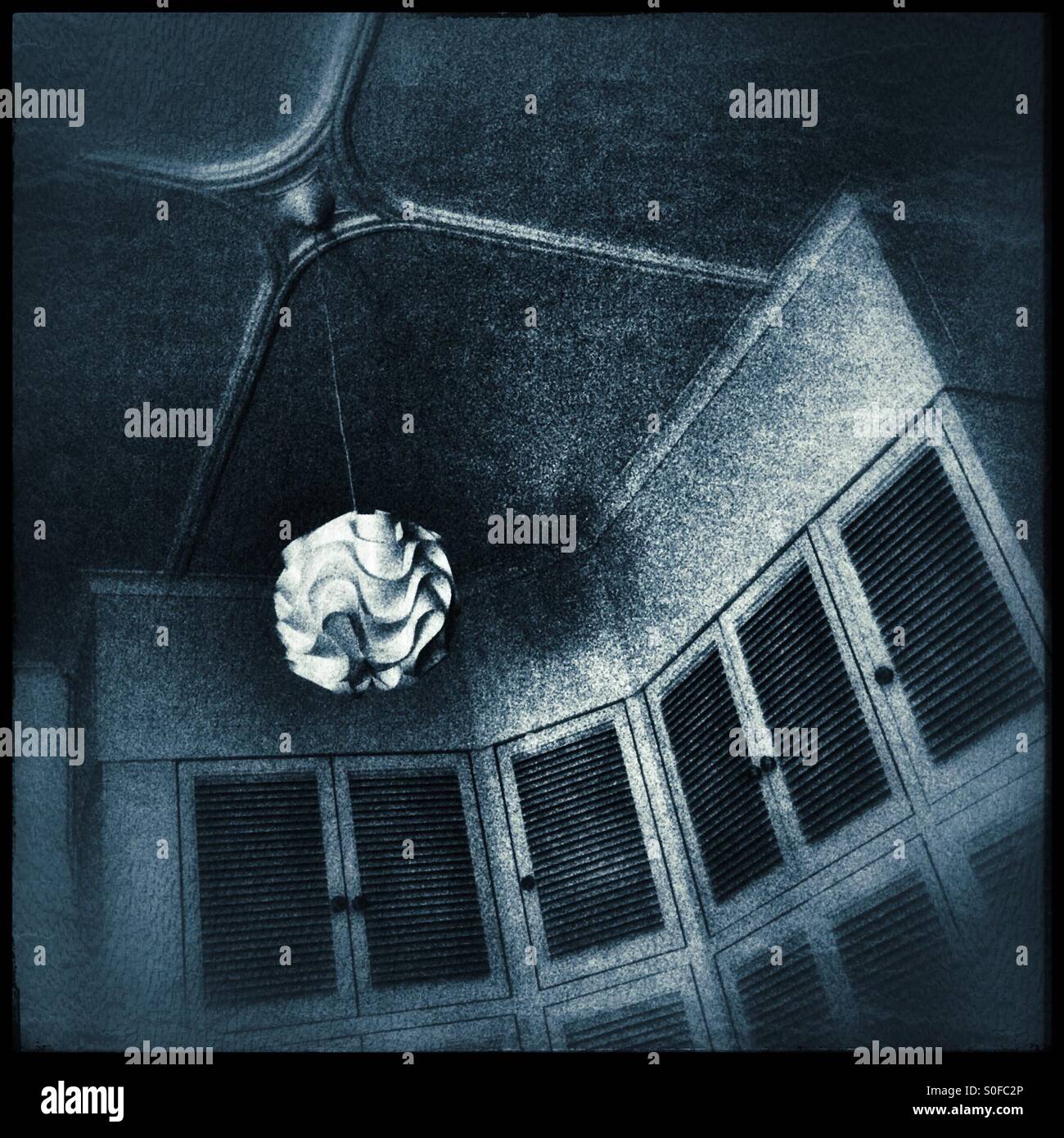 Modern plastic light fitting Stock Photo - Alamy