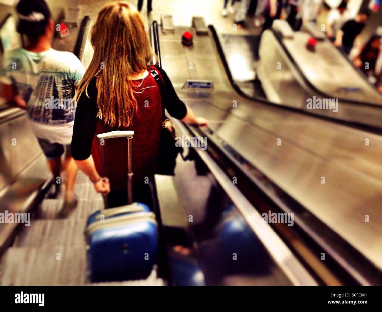 London uk london underground escalators hi-res stock photography and ...