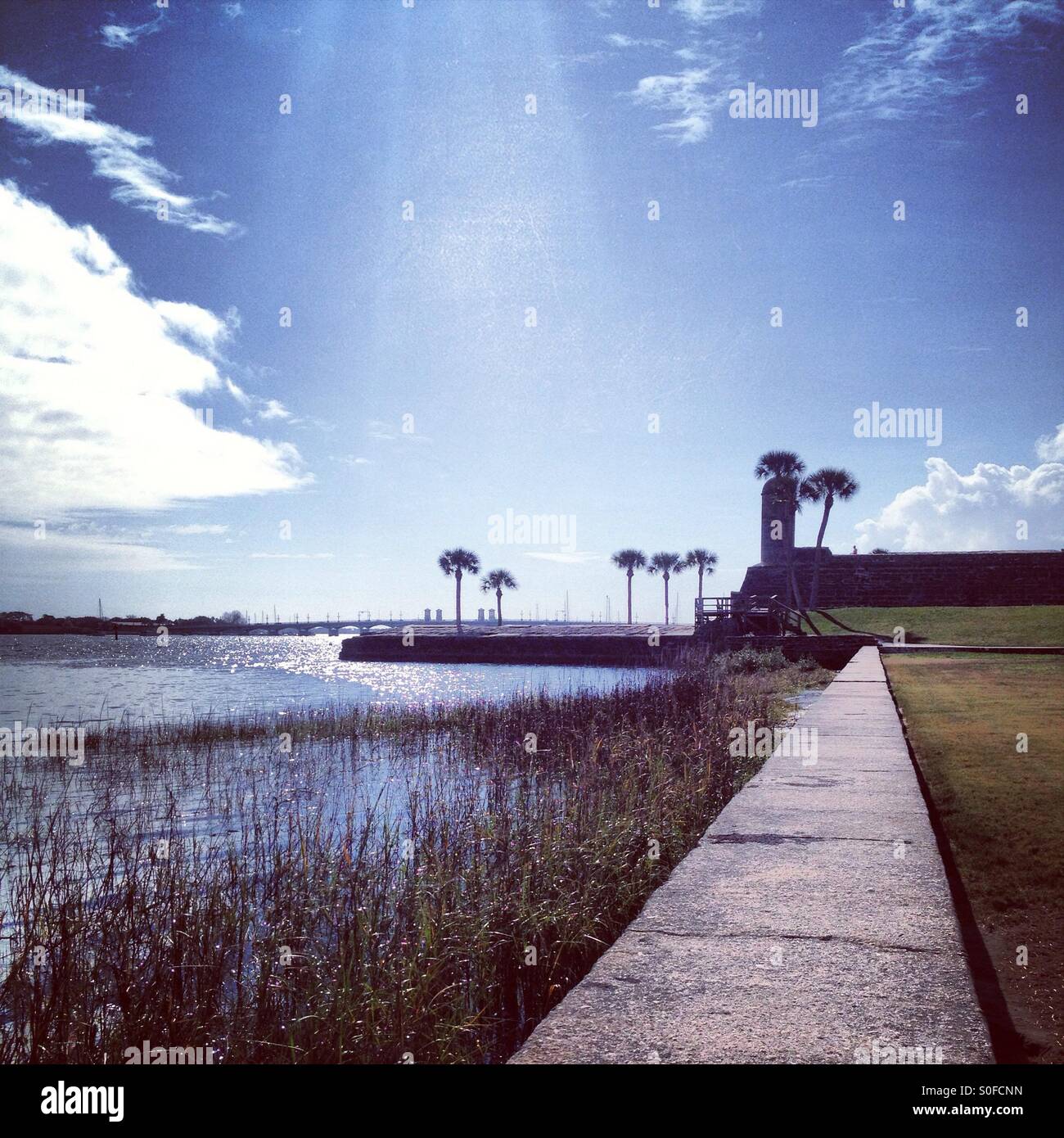 Sunshine at the Fort in St. Augustine, Florida Stock Photo - Alamy