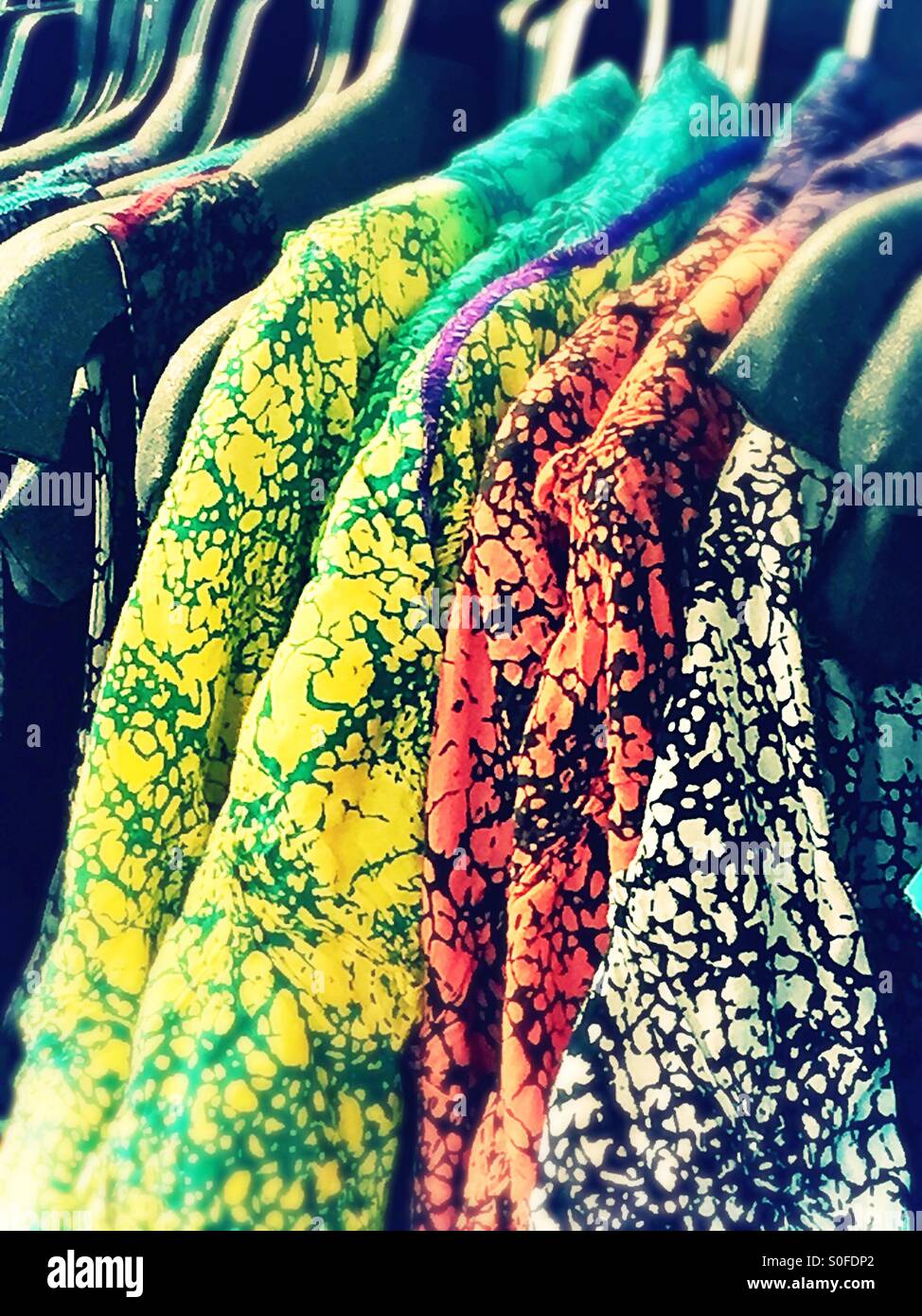 Brightly patterned Fabrics Stock Photo - Alamy