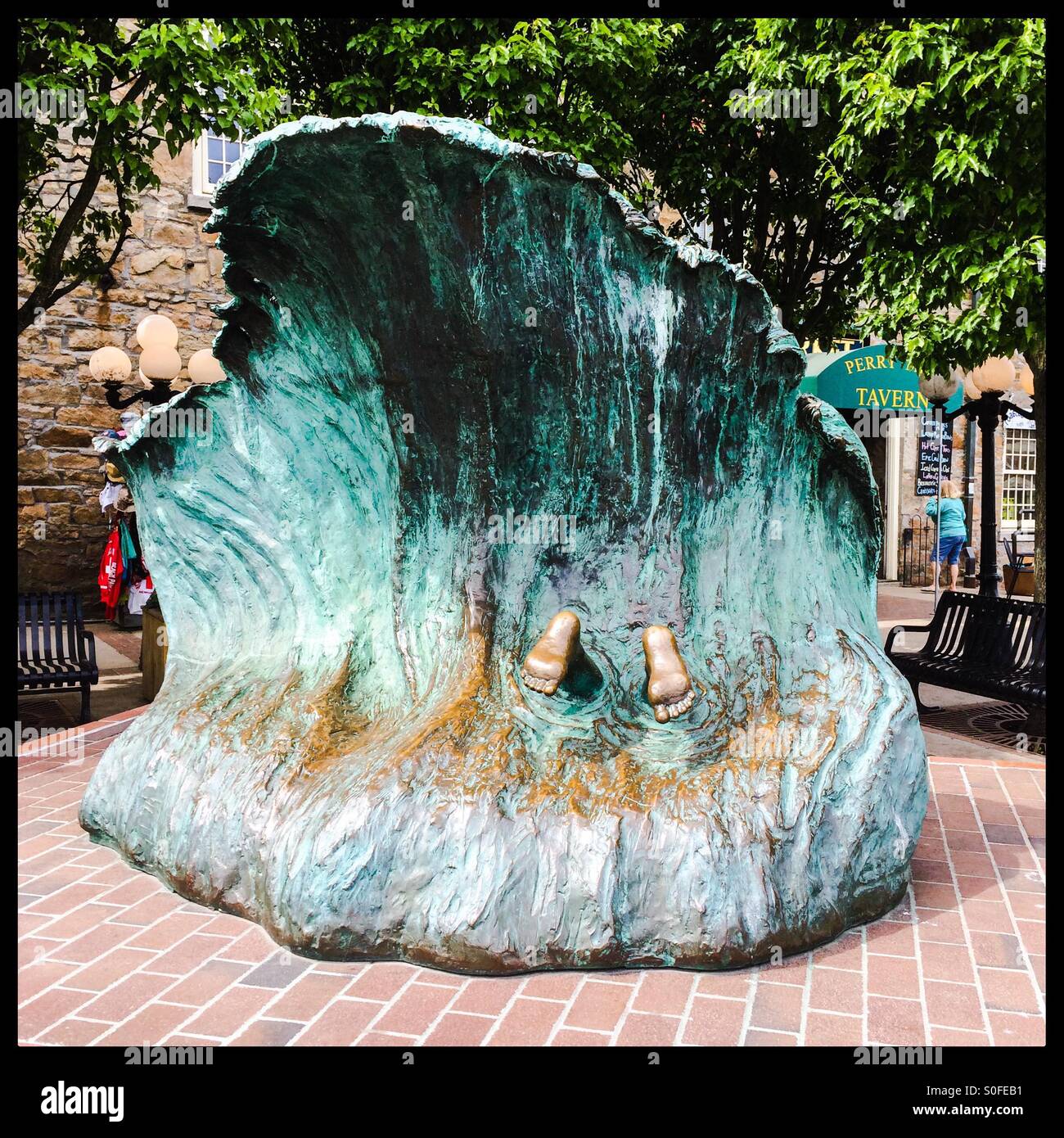 "The Wave" by Kay Worden, a sculpture commissioned by the Perrey Mill ...