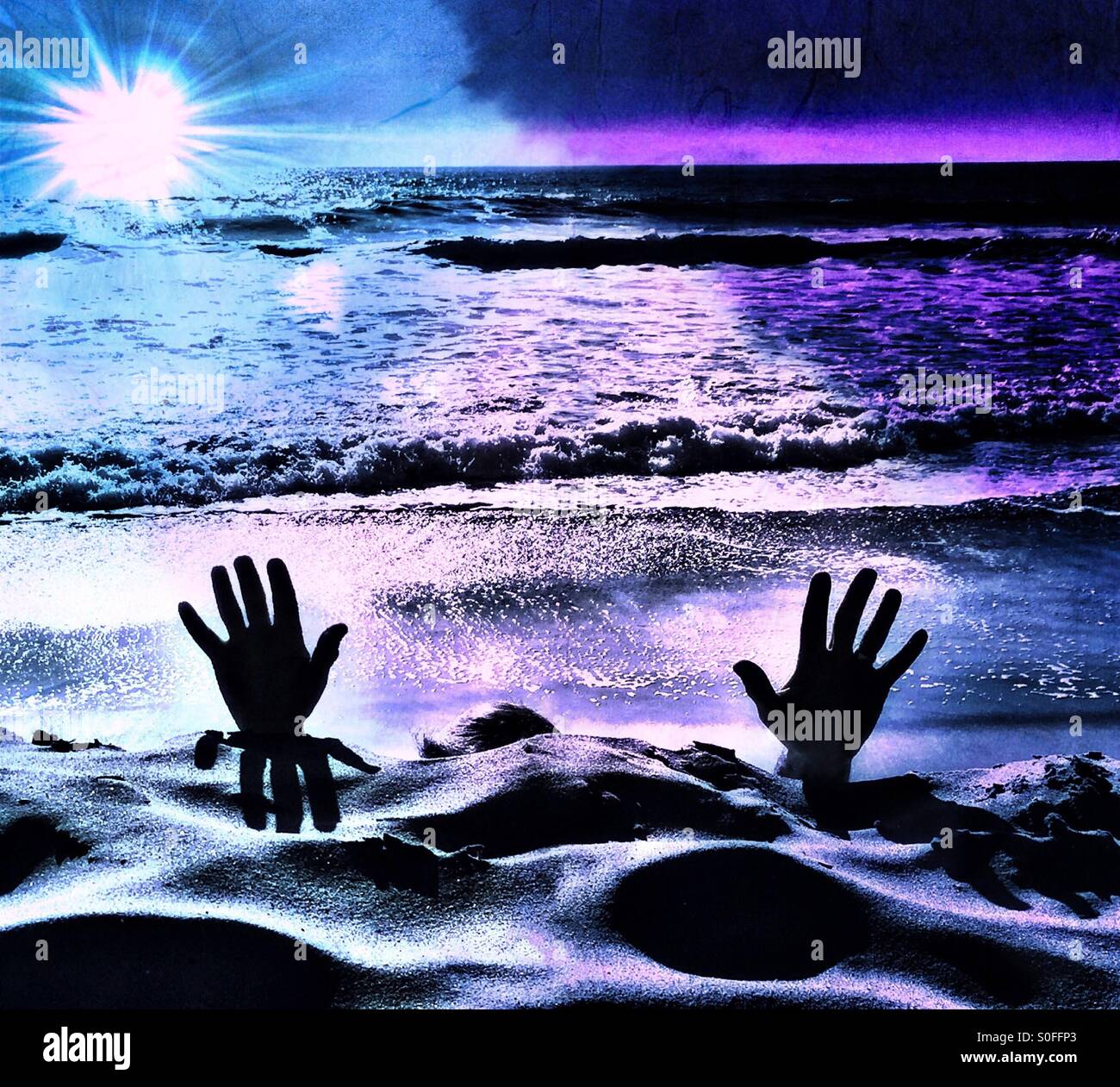 Man drowning hands hi-res stock photography and images - Alamy