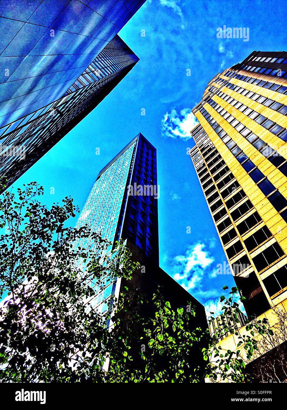 Skyscrapers reach for the sky, Midtown Manhattan USA Stock Photo - Alamy