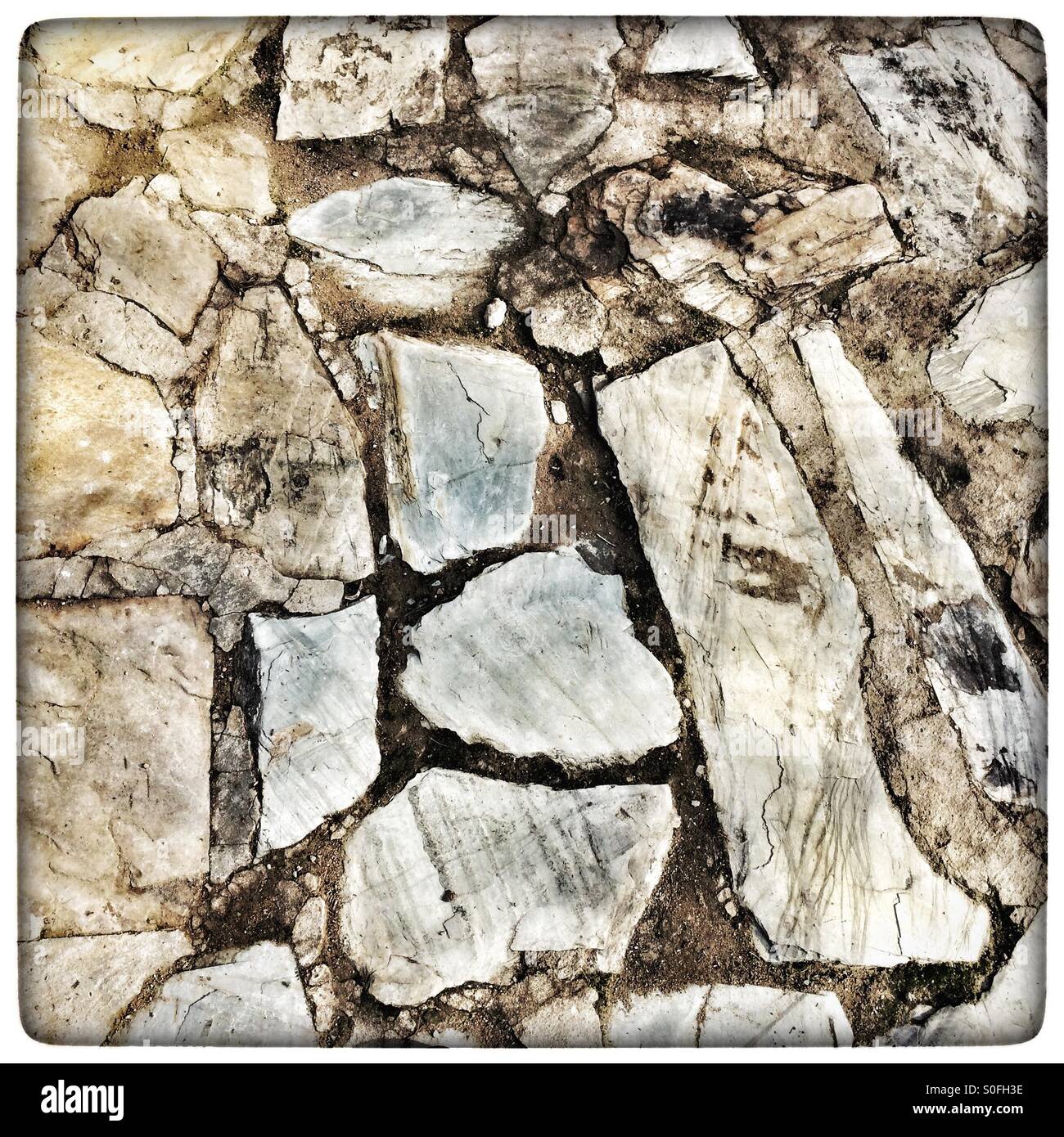 Stone paving on pathway Stock Photo - Alamy