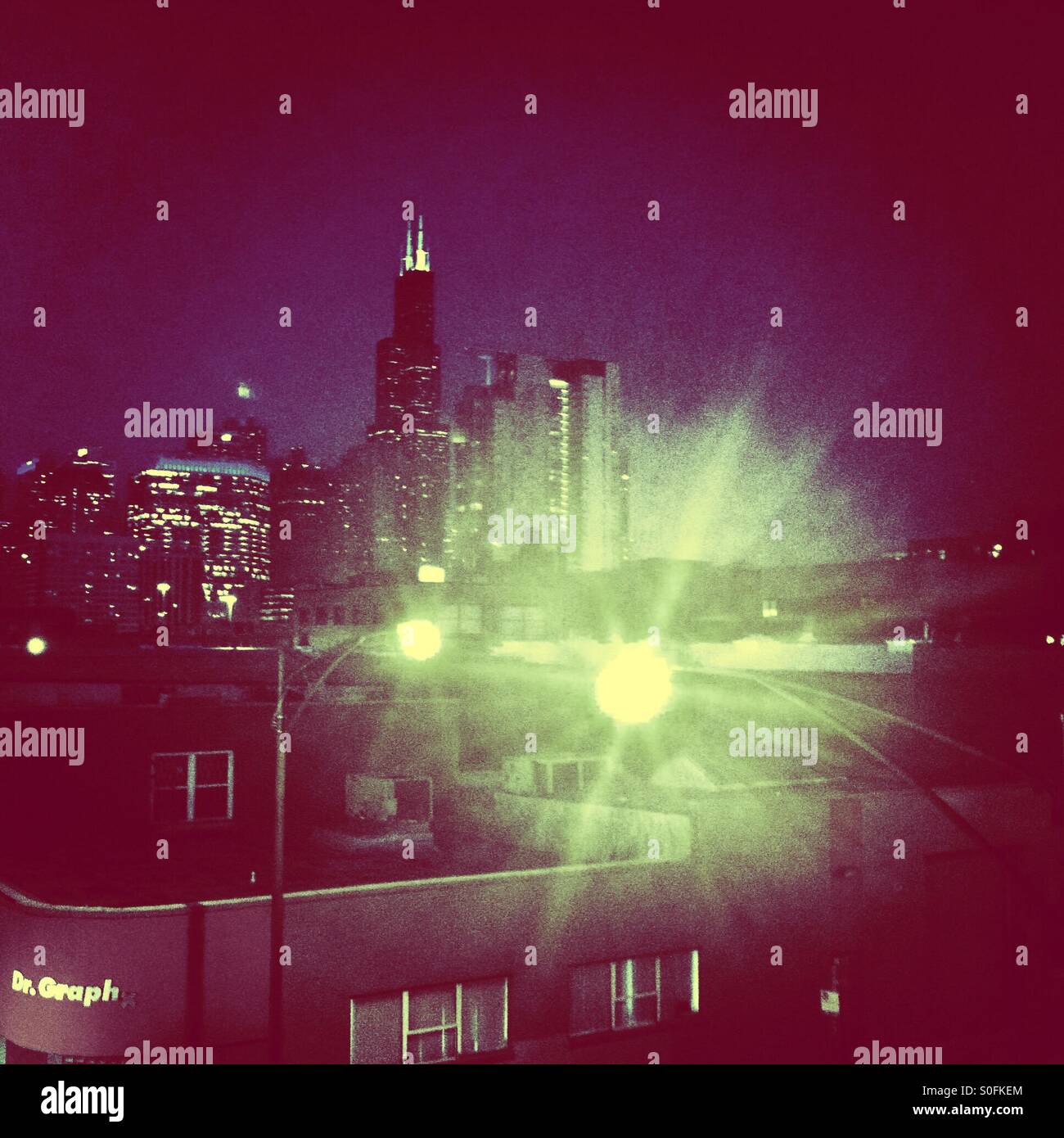 Chicago lights hi-res stock photography and images - Alamy