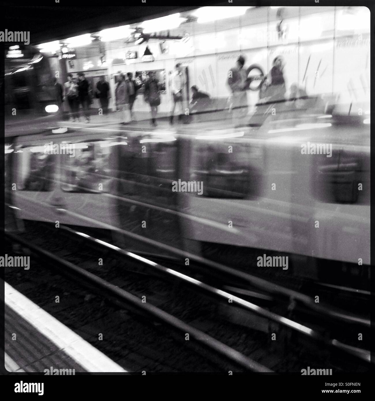 Sign underground blur train london hi-res stock photography and images ...