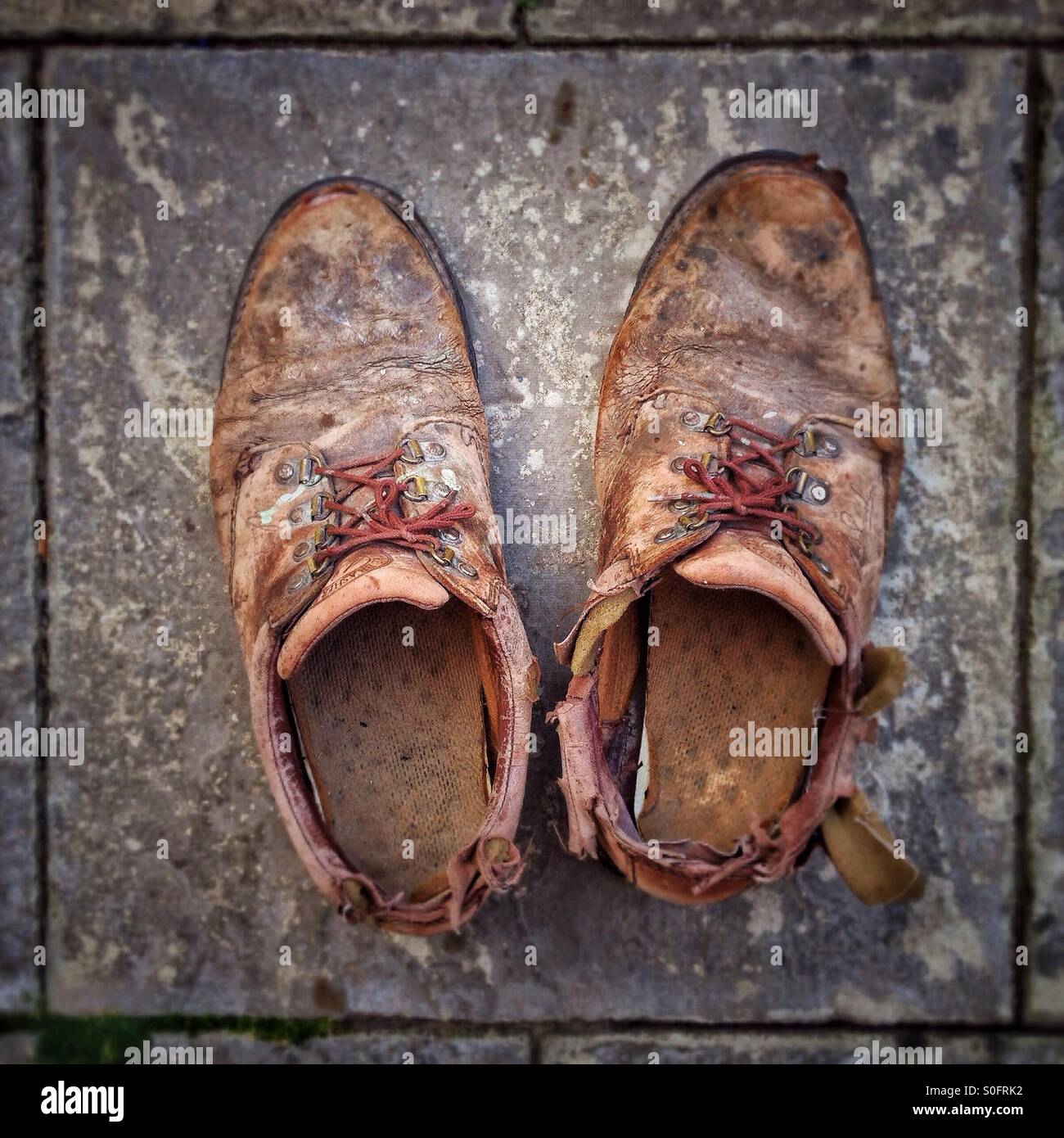 Old worn out shoes Stock Photo - Alamy