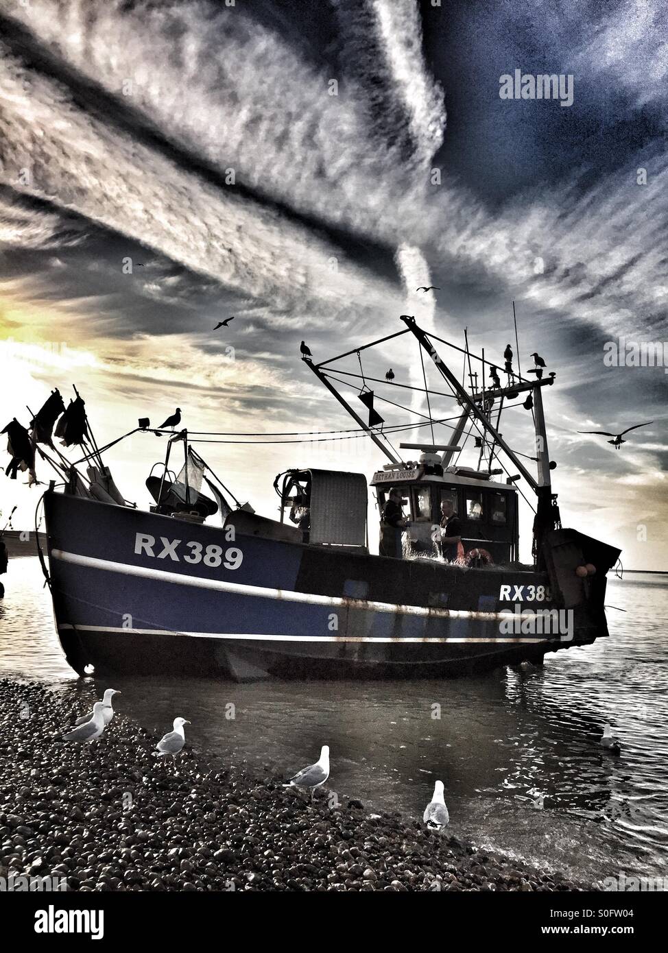 Dawn fishing boat hi-res stock photography and images - Alamy