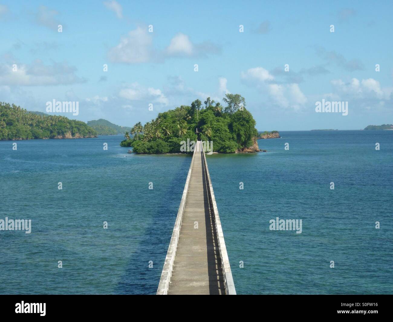Bridge to Island in Samana, Dominican Republic Stock Photo - Alamy