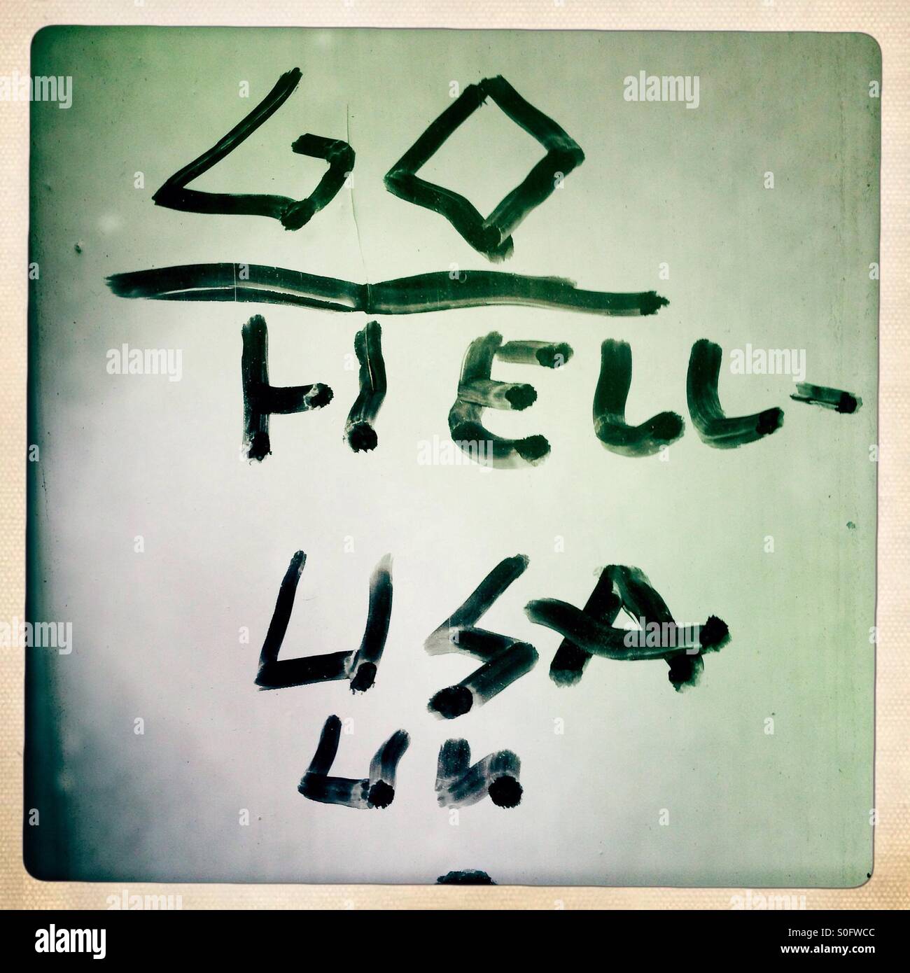 Go hell USA Graffiti in Berlin Germany Stock Photo - Alamy