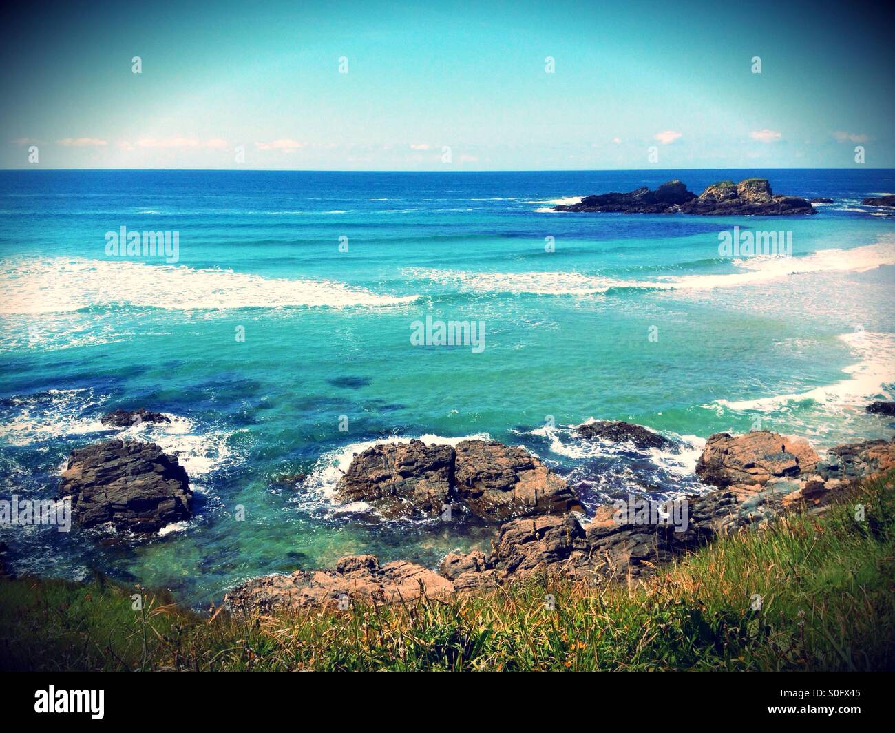 Beach in Tapia de Casariego in Asturias - Spain Stock Photo - Alamy