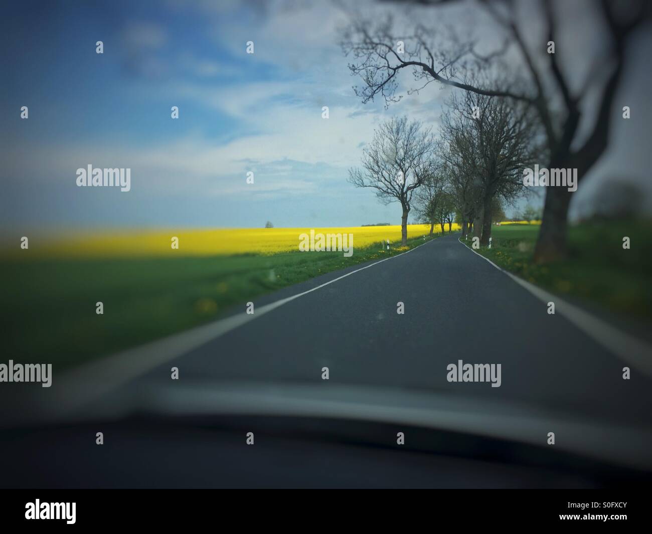 Driving lonely on the roads Stock Photo - Alamy