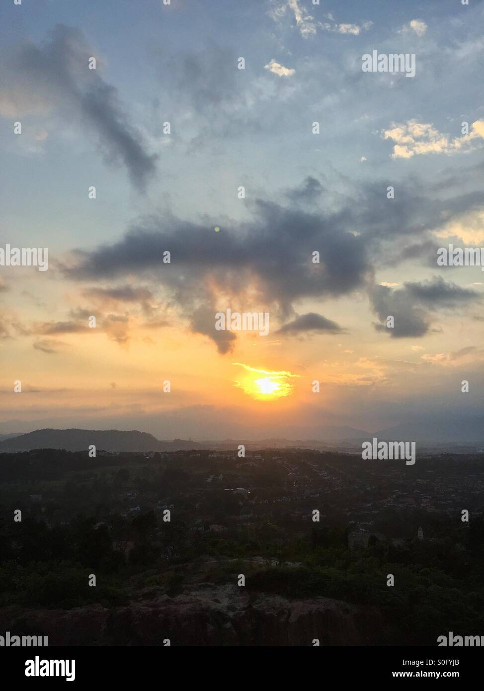 Sunrise and mountains Stock Photo - Alamy