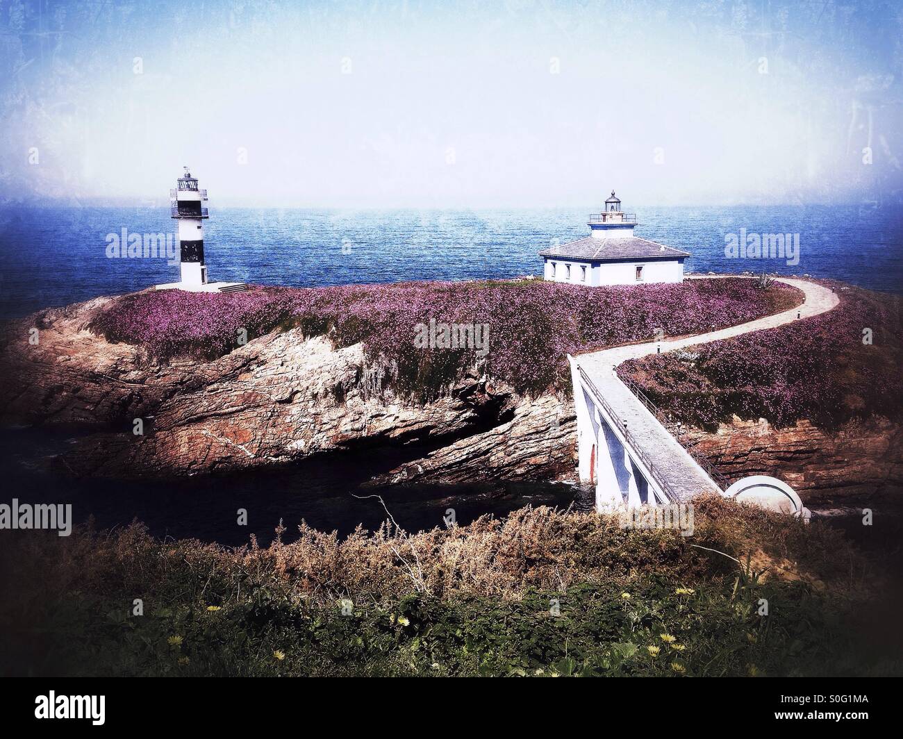 Lighthouse in Ribadeo, Galicia - Spain Stock Photo - Alamy