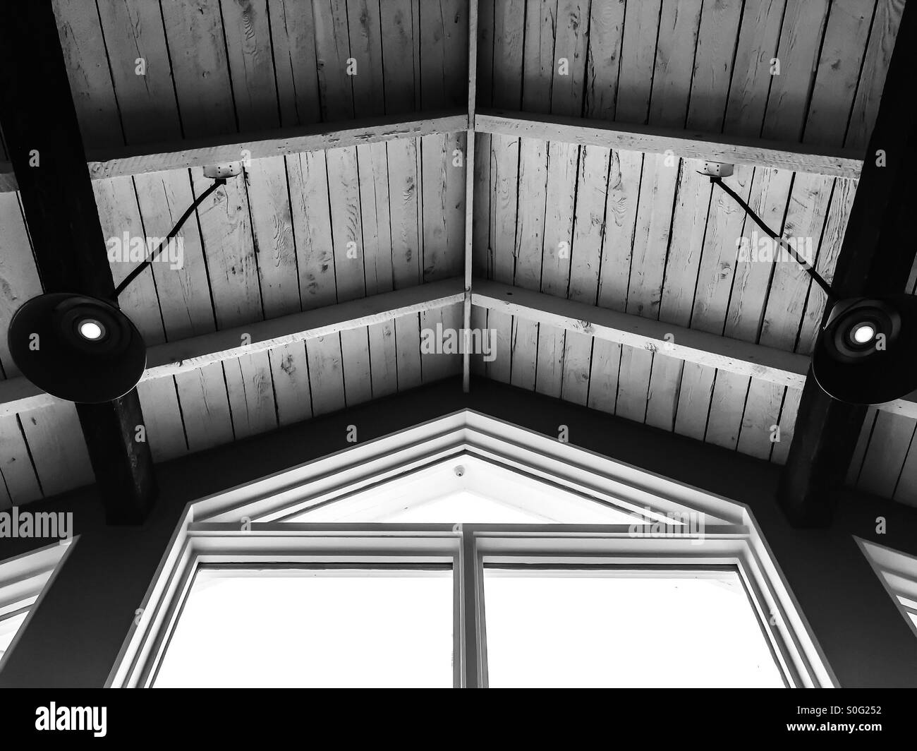 Geometry of windows and triangles Stock Photo - Alamy