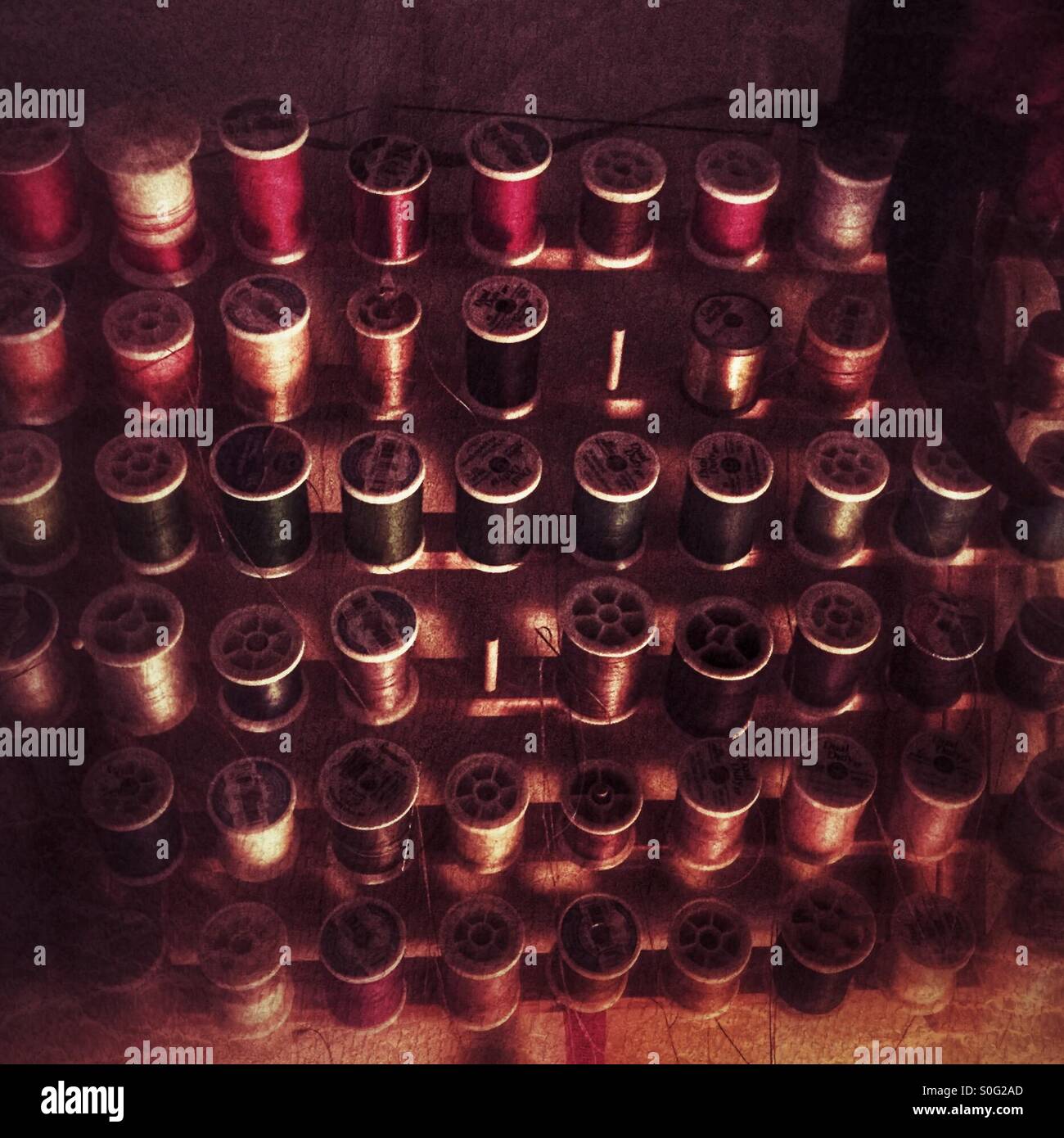 Spools of thread Stock Photo - Alamy